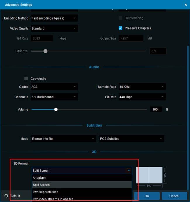 Rip 3D Blu-ray to 3D MKV